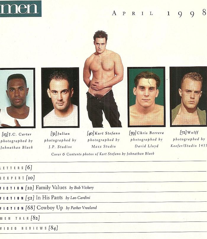 Favorite Hunks & Other Things: Back Issues: Men Magazine, April 1998