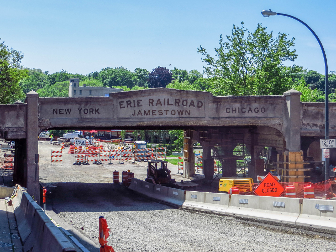 Just A Car Guy: Erie Railroad bridge over Main Street in Jamestown, New ...