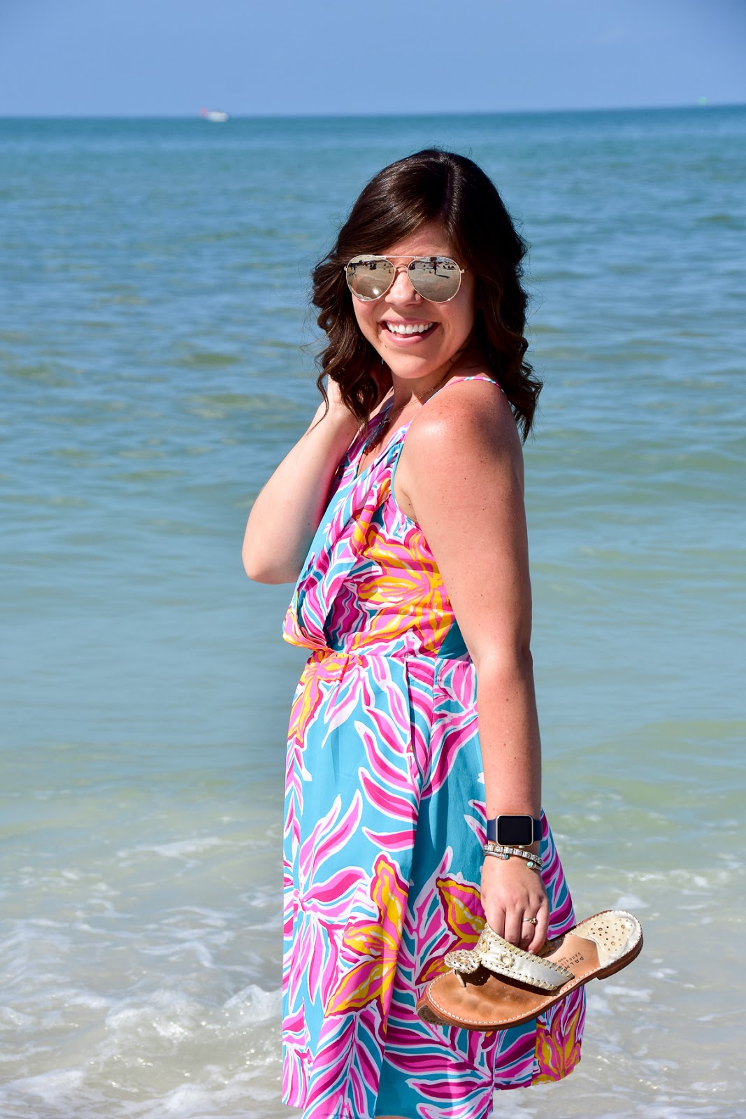 Toes in the Sand with Southern Frock - Girl Meets Bow