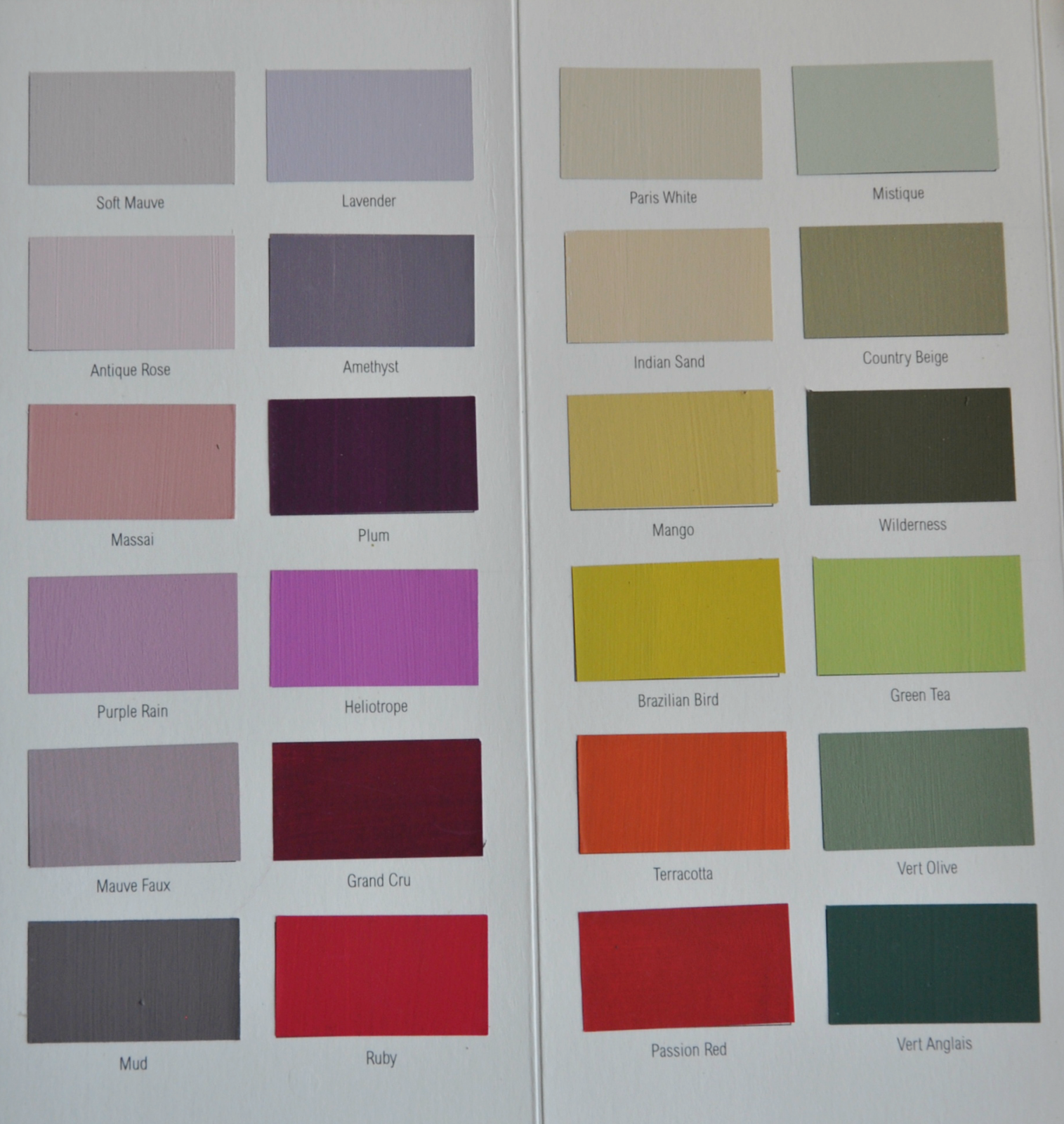 POMALUJ MEBEL Redesign & Vintage : Paleta kolorów farb kredowych ...