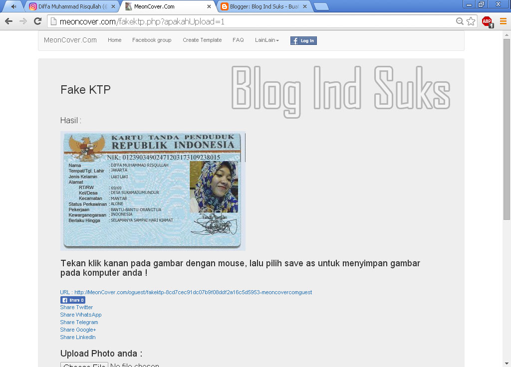 Cara Membuat Fake KTP Generator - BarGooBlog