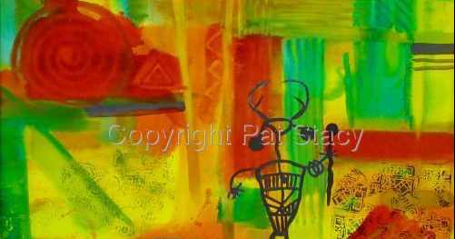 PAT STACY ART: Original Contemporary Abstract, Mystical Figure, Shaman ...