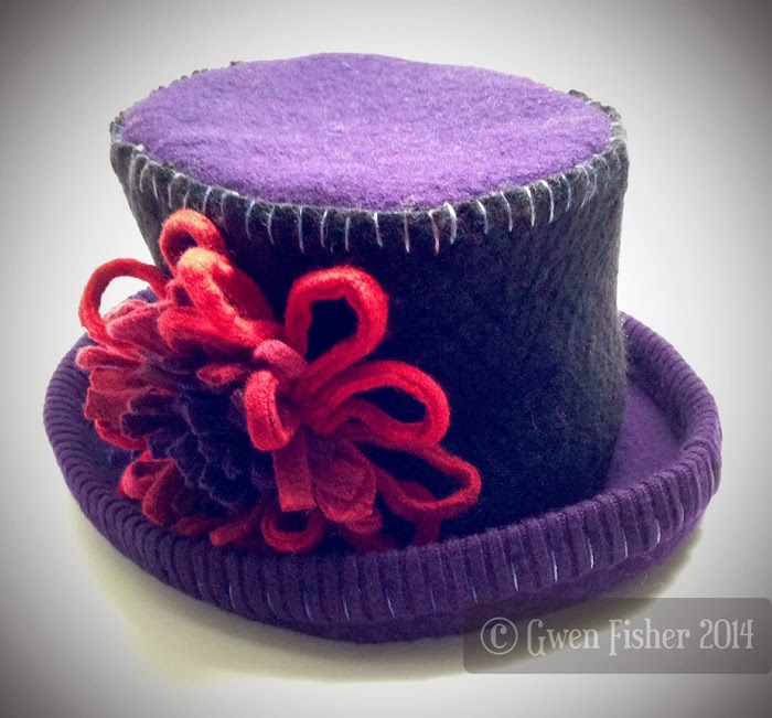 gwenbeads: TUTORIAL How to Make a Top Hat from Felted Wool Sweaters