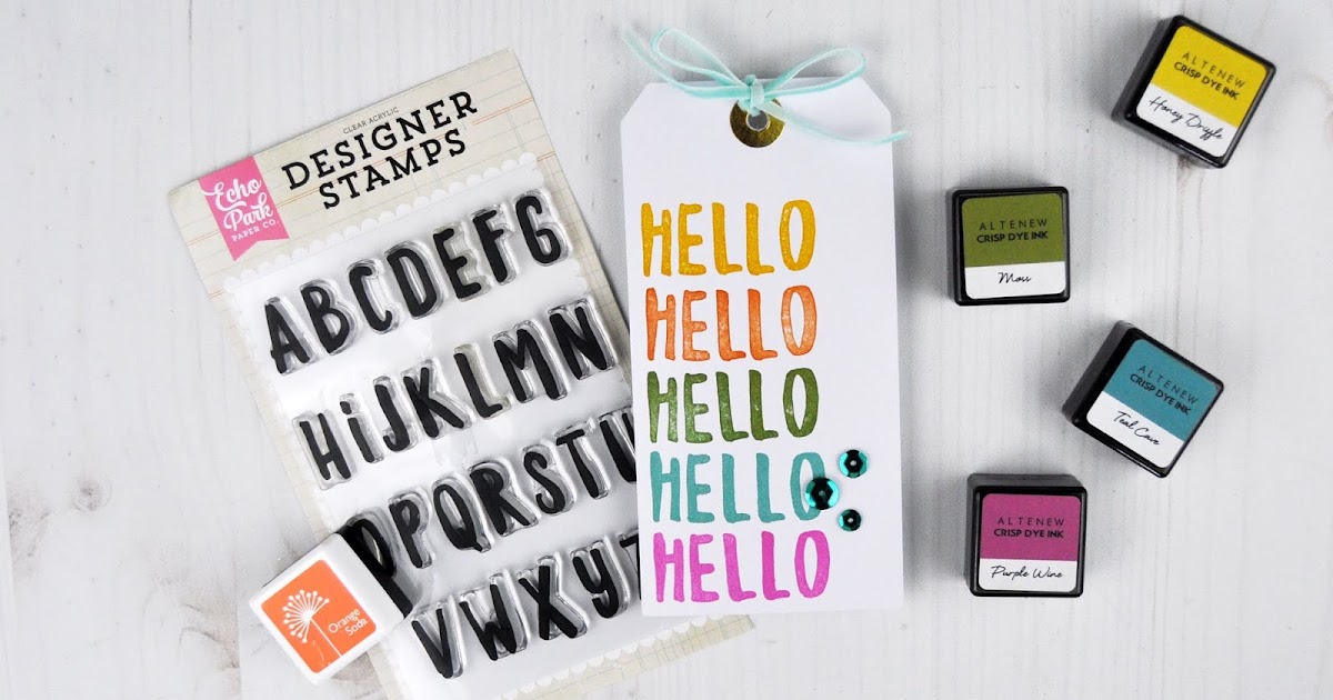 Hello Stamped Tag | Jen Gallacher