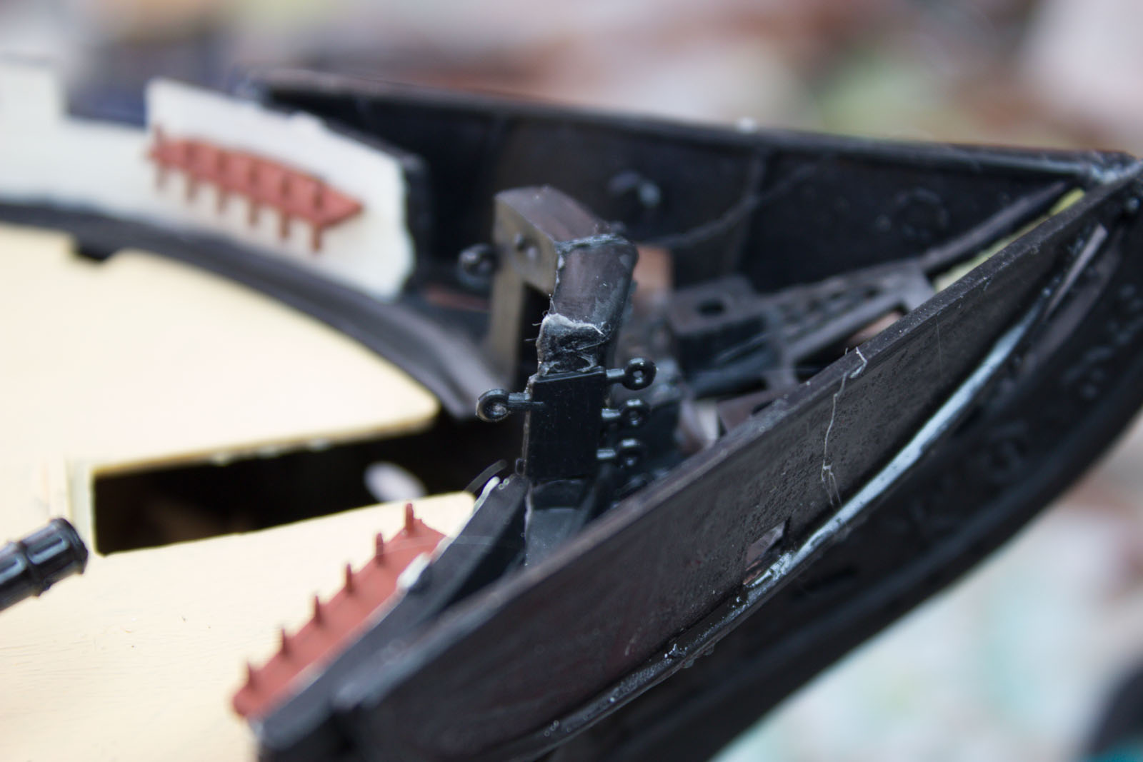 Sailing Ship Models: USS Constitution - Arranging the Bow