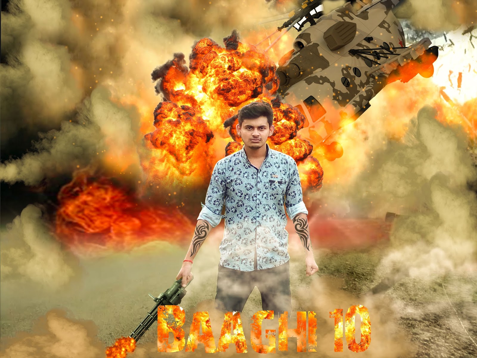 Design Action Movie Poster | Photoshop Tutorial | photo manipulation