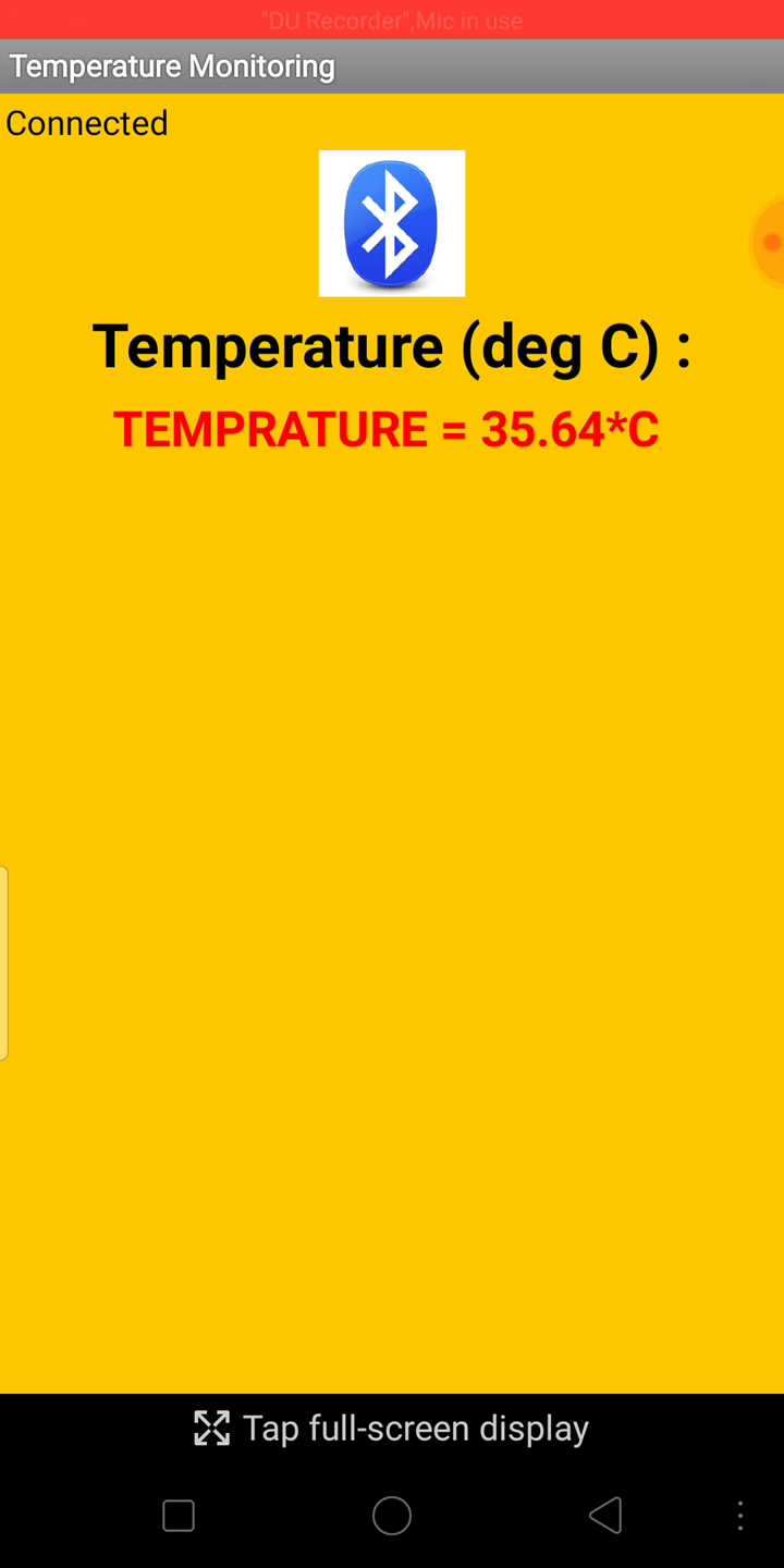 Temperature Monitoring on Smartphone