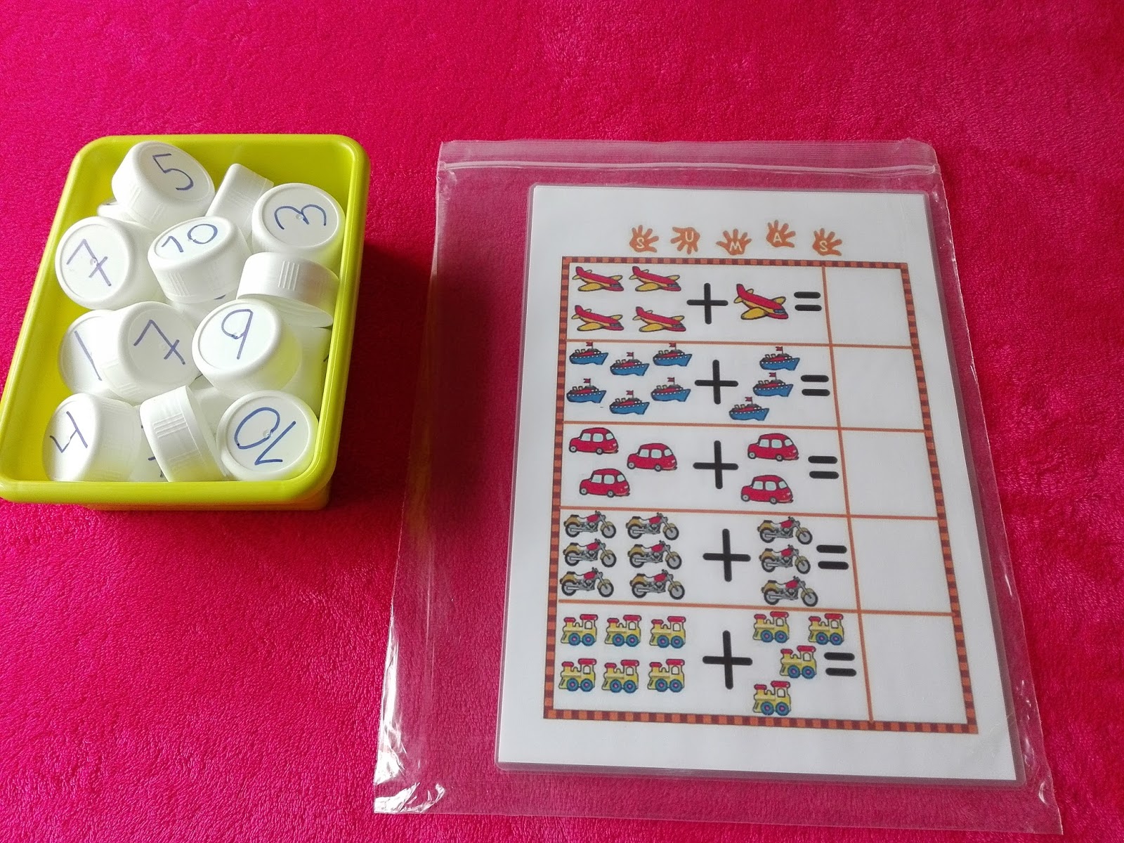 Trabajando en Educación Infantil: Juego de las sumas