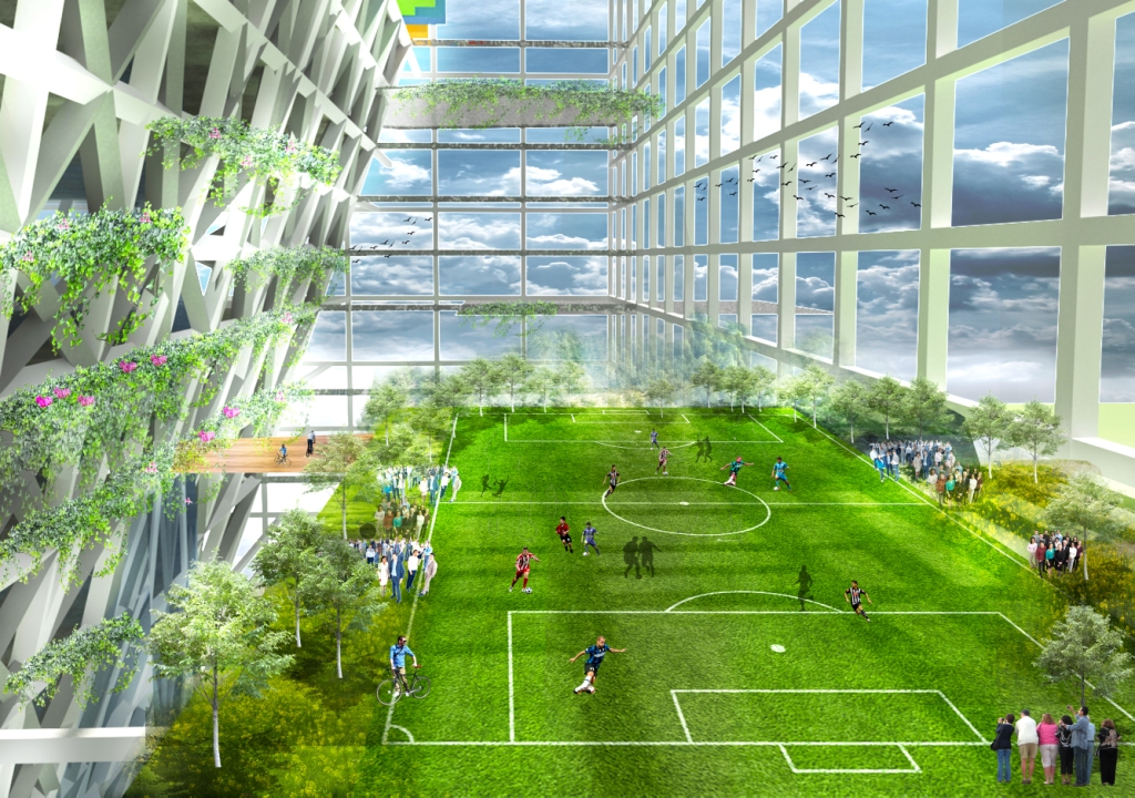 visionary future LAB: Inverted Pyramid: A vertical Kampung