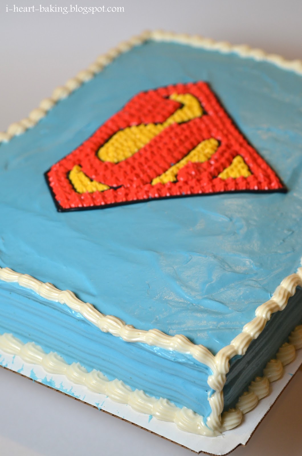 i heart baking!: superman birthday cake - white cake filled with ...
