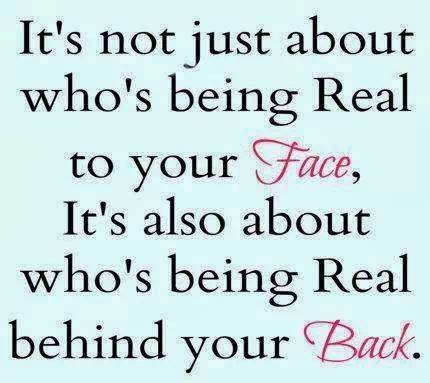 ITS NOT JUST ABOUT WHOS BEING REAL TO YOUR FACE - Quotes