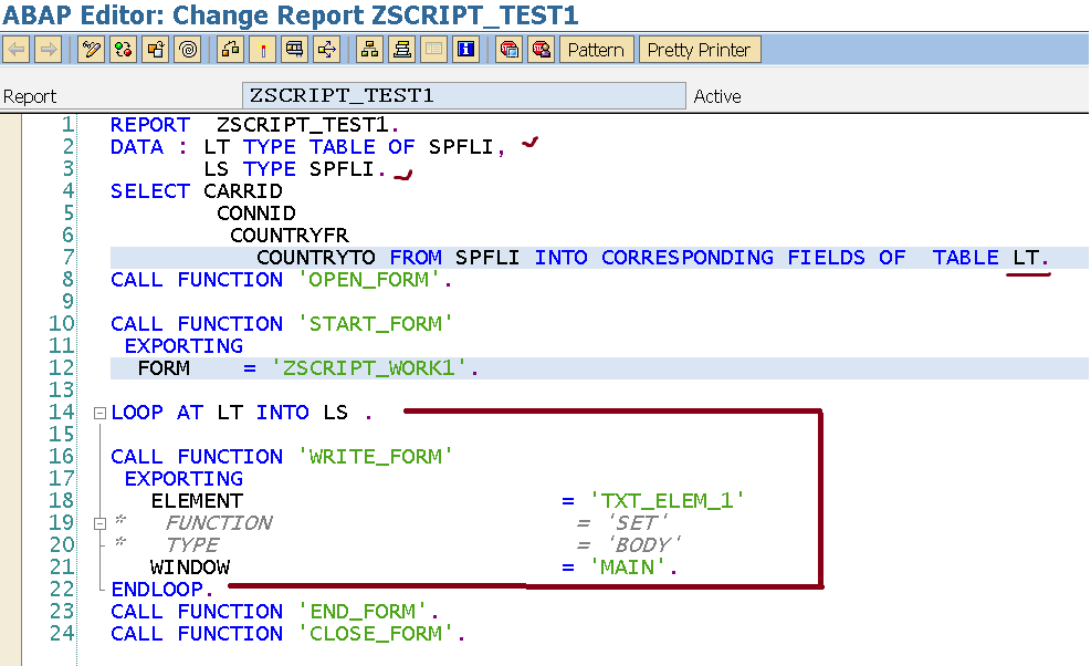 TECHSAP : SCRIPT: Passing Internal table records from Driver Program to Script Text Element