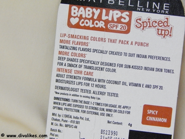 Baby Lips Flavors List