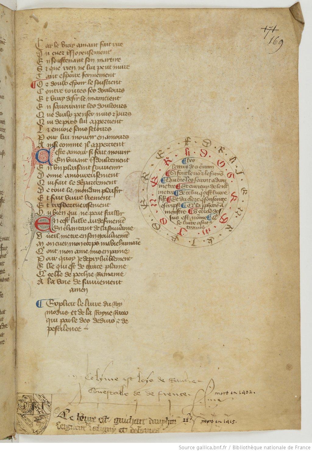 Medieval Manuscripts Provenance: A Cryptic Circular Colophon