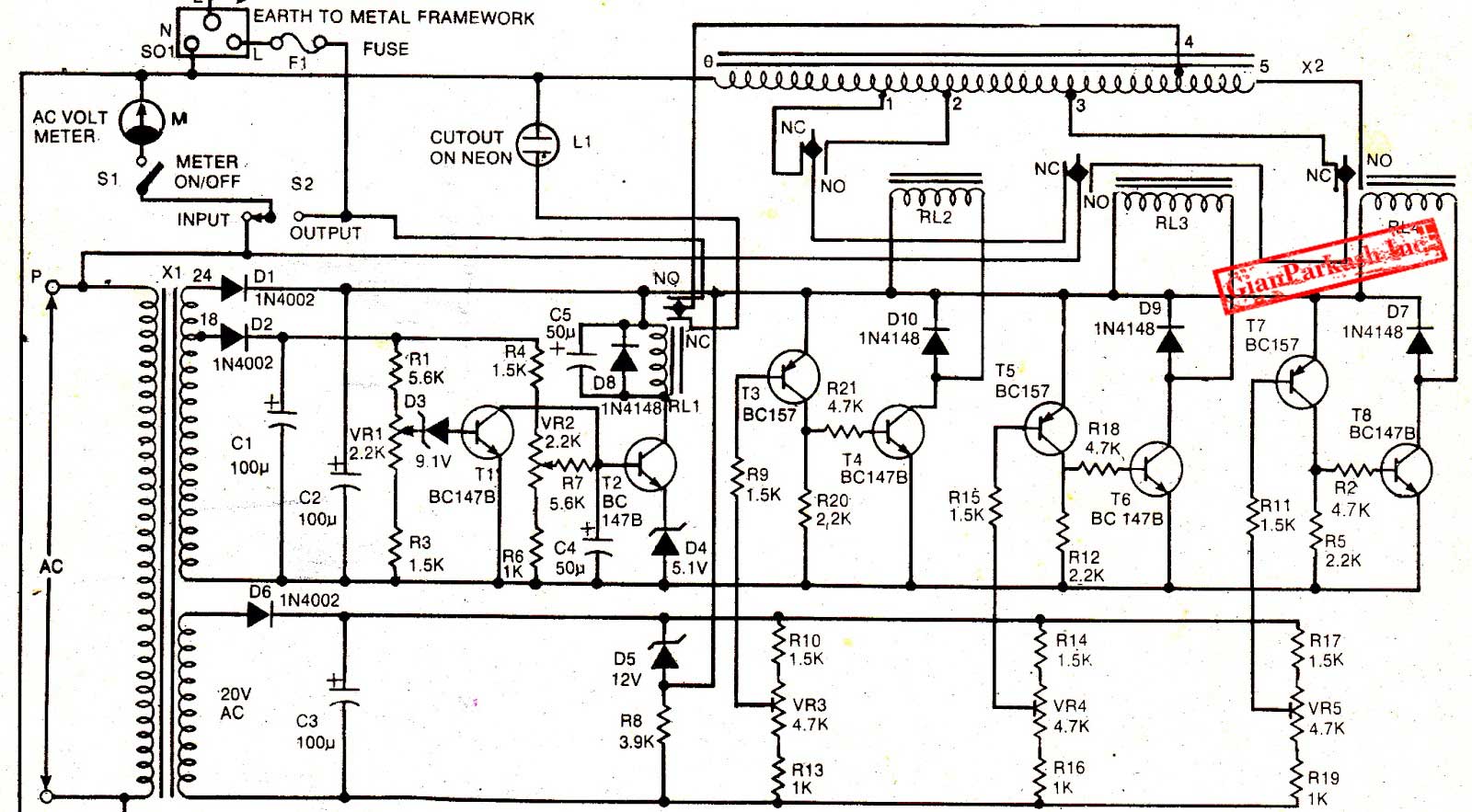 AC Mains Voltage Stabilizer Circuit