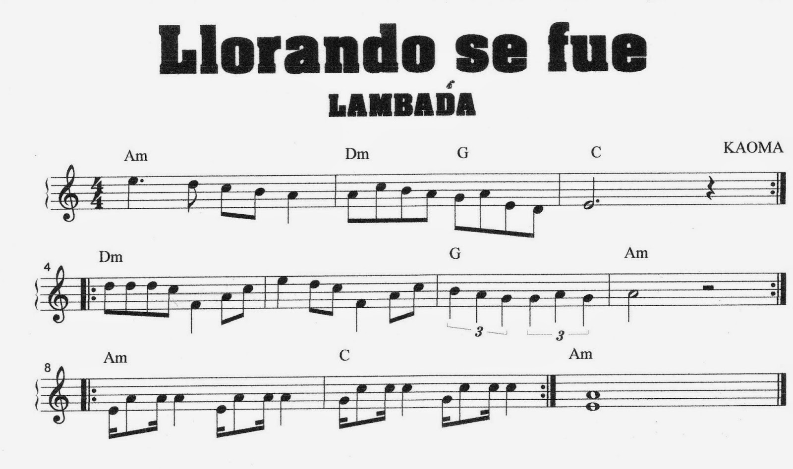 Clase de Flauta de la 129: LLORANDO SE FUÉ