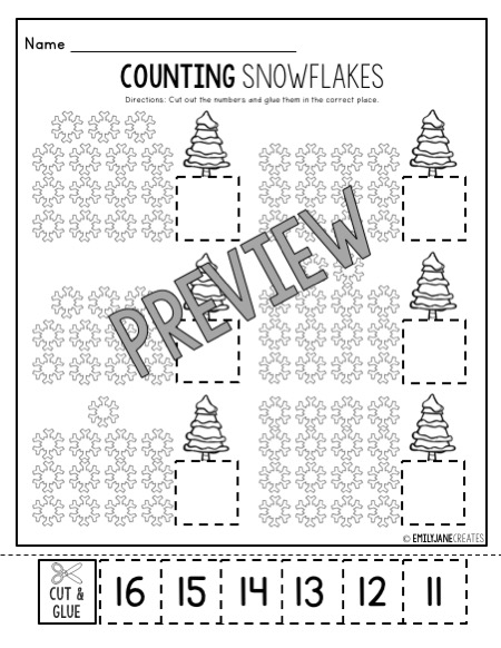 Emily Jane Creates: JANUARY NO PREP KINDERGARTEN PACKET-OVER 100 PAGES!
