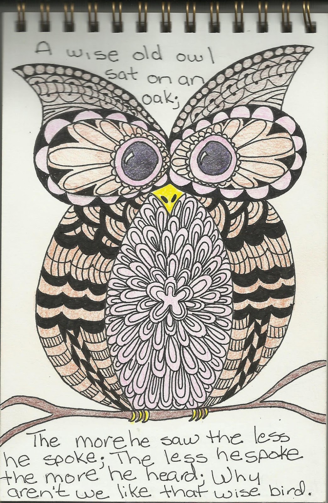 Knitting II: Zentangle Owl