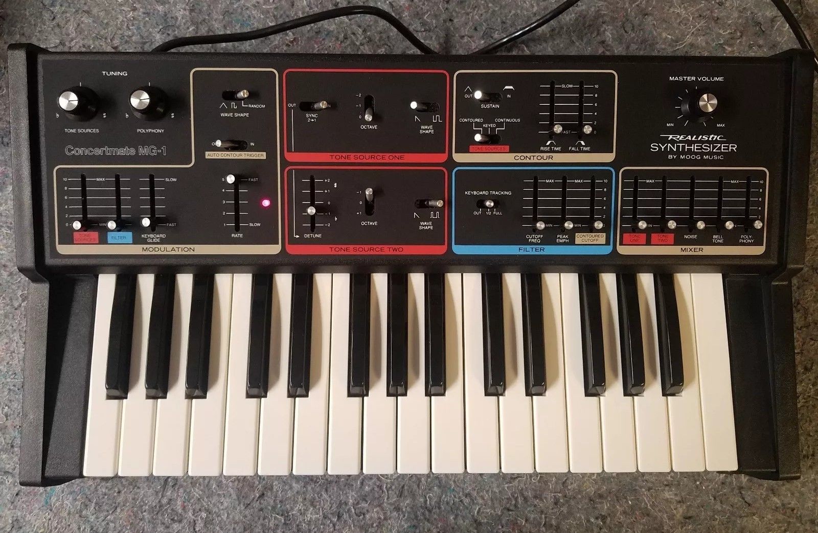 MATRIXSYNTH: MOOG Music Realistic Concertmate MG-1 SN 15 242 w ...