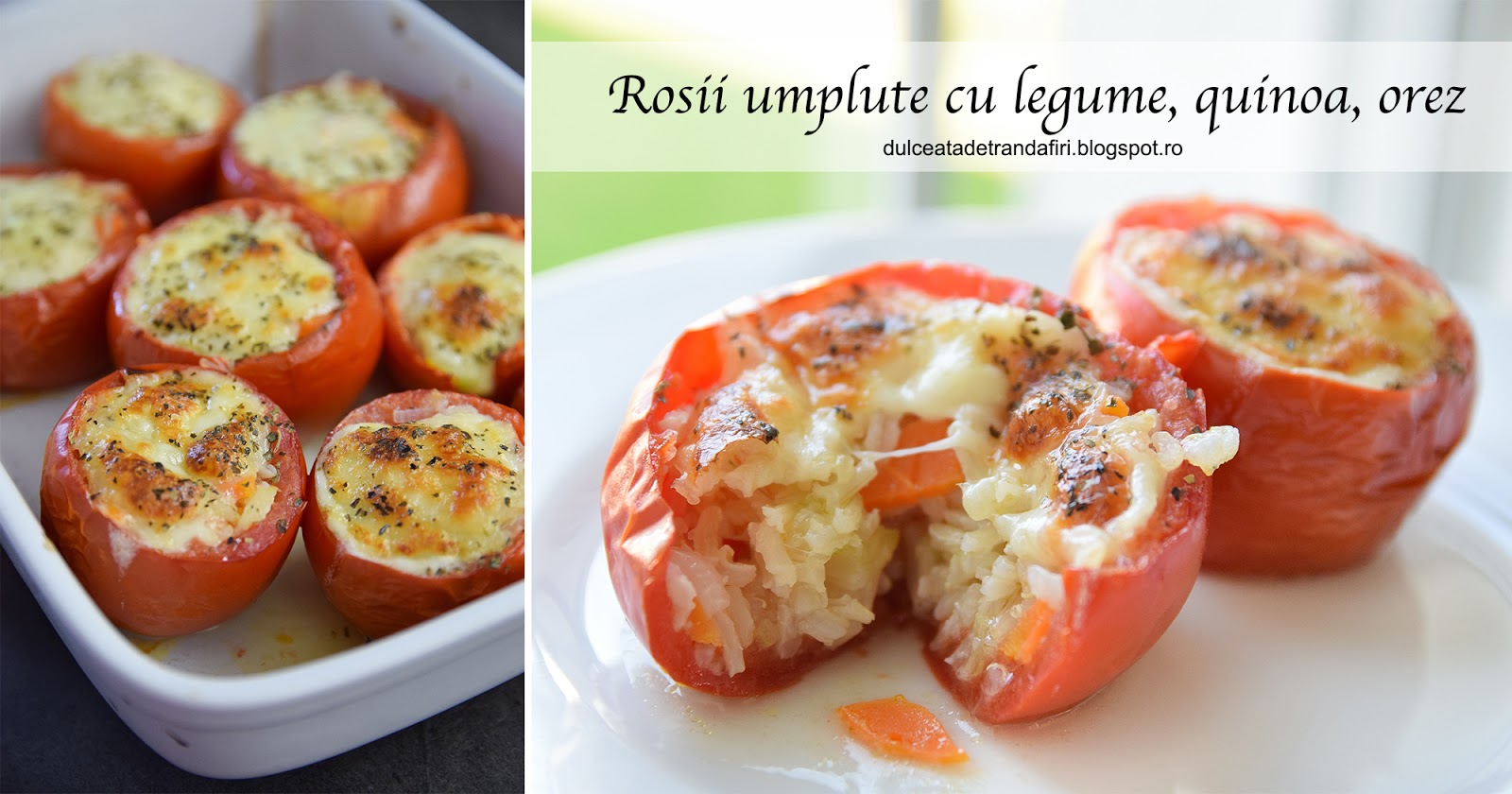 Dulceata de trandafiri: Rosii umplute cu legume, quinoa, orez