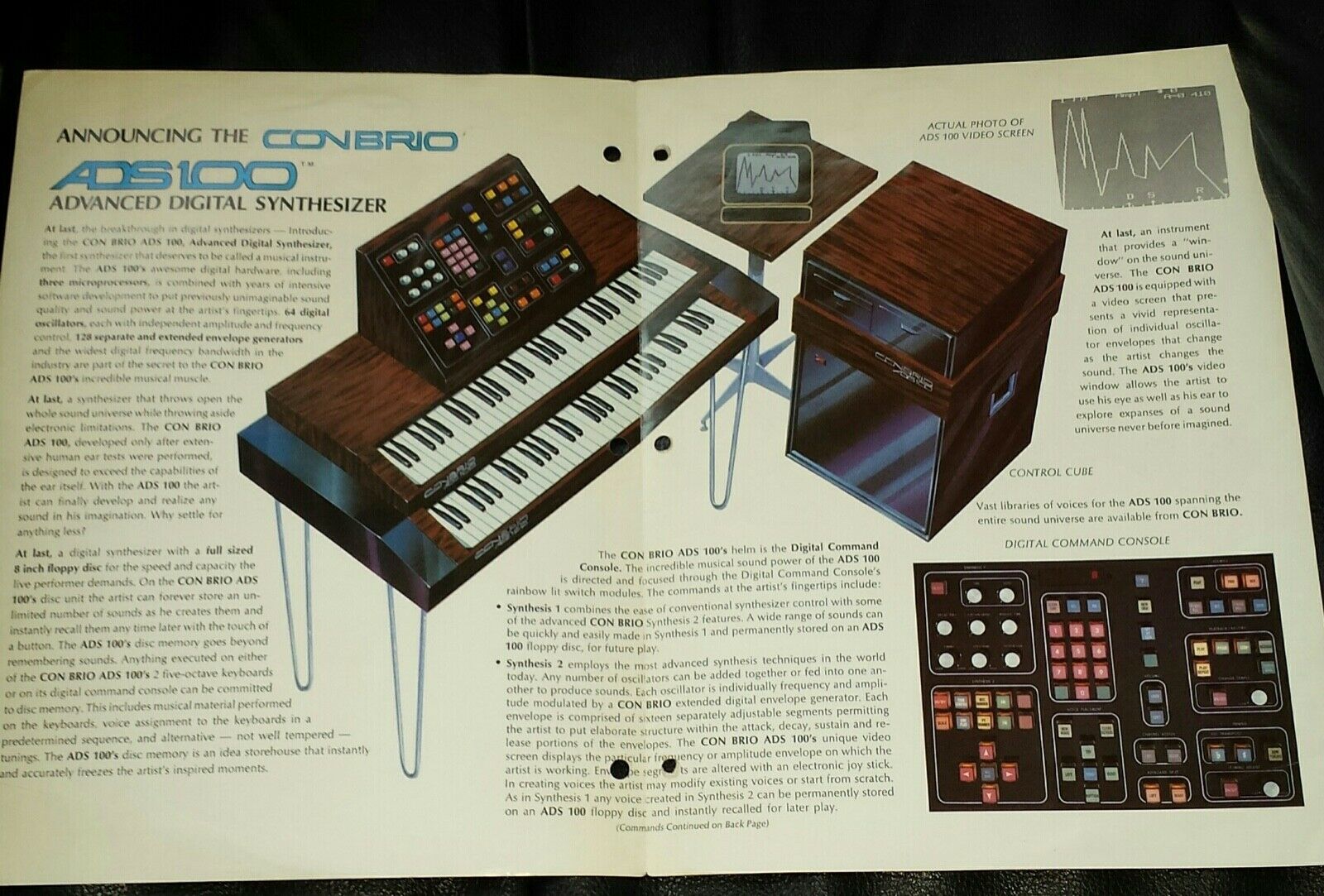 MATRIXSYNTH: ConBrio ADS100 and Crumar GDS synthesizer brochures