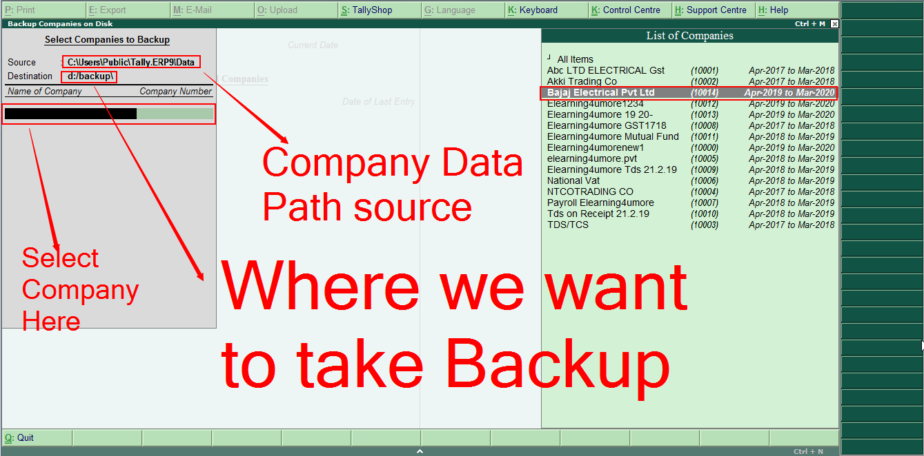 Backup & Restore Tally ERP 9