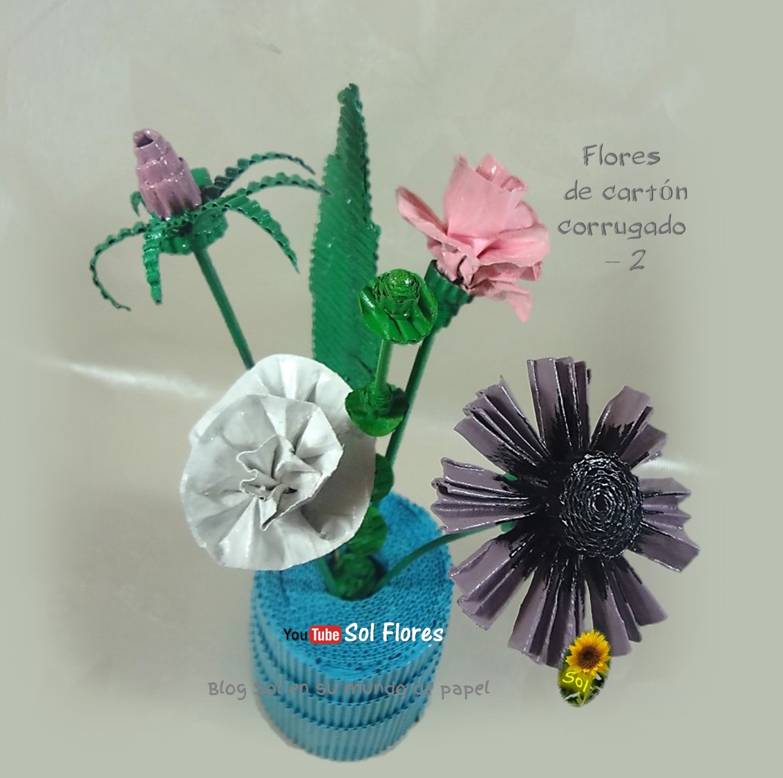 Flores de cartón corrugado – segunda parte