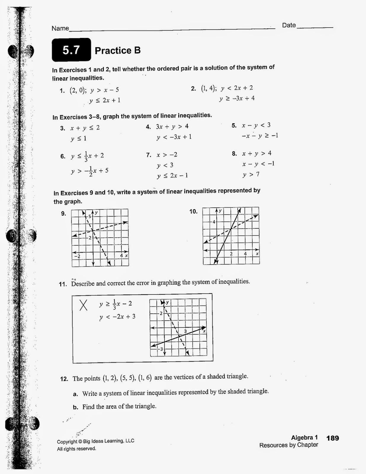 Heidemann 8th Grade Math: 4th Period Algebra 2/26