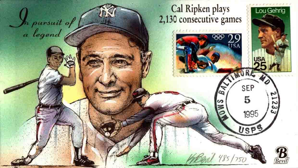 Baseball Stamps & Postmarks: Cal Ripken Jr