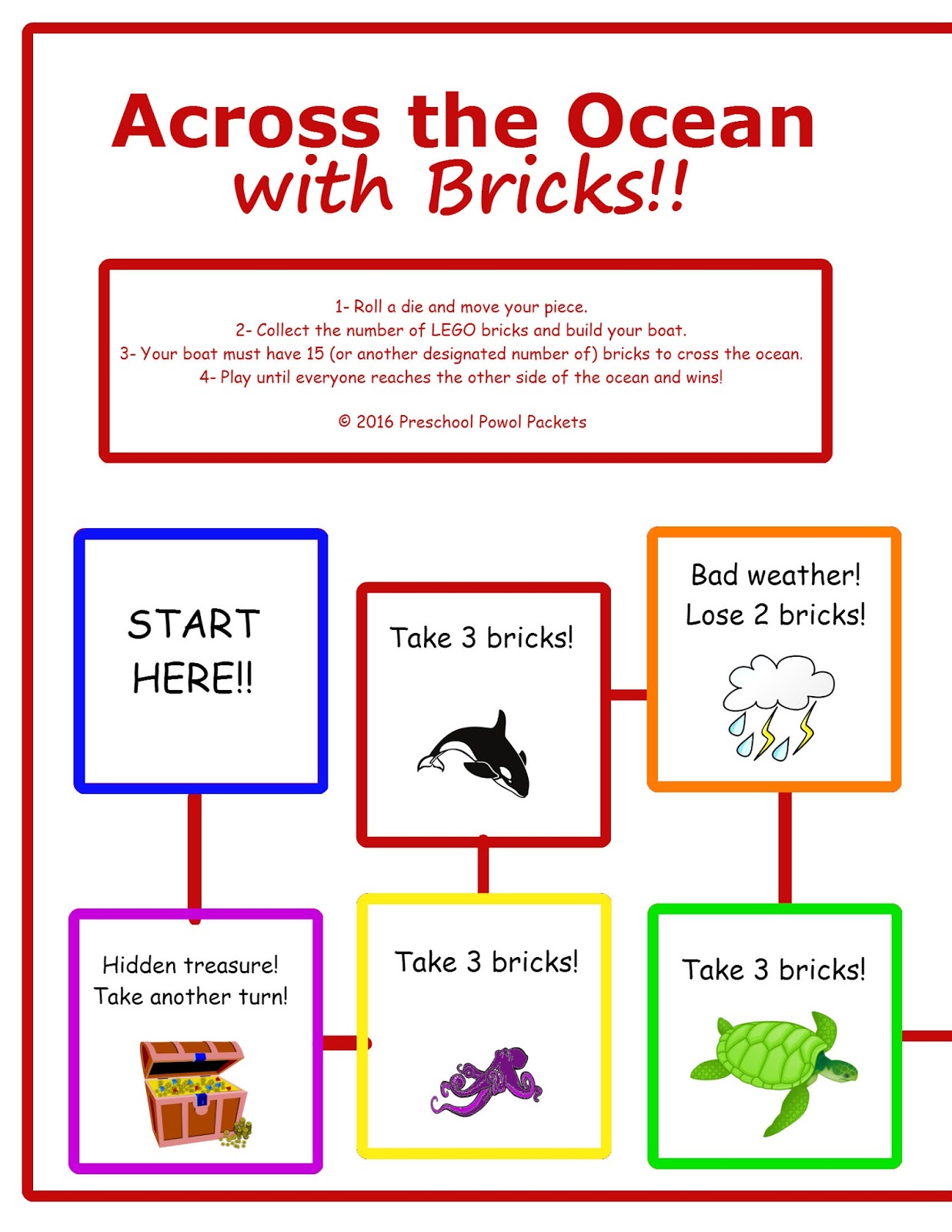 {FREE} Preschool Ocean Themed Printable Activities | Preschool Powol ...