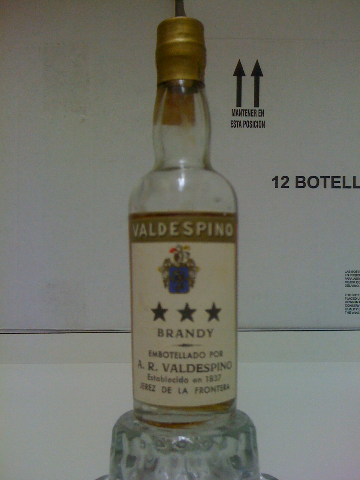 Botellines Juan Rivas: A R Valdespino · Brandy Valdespino