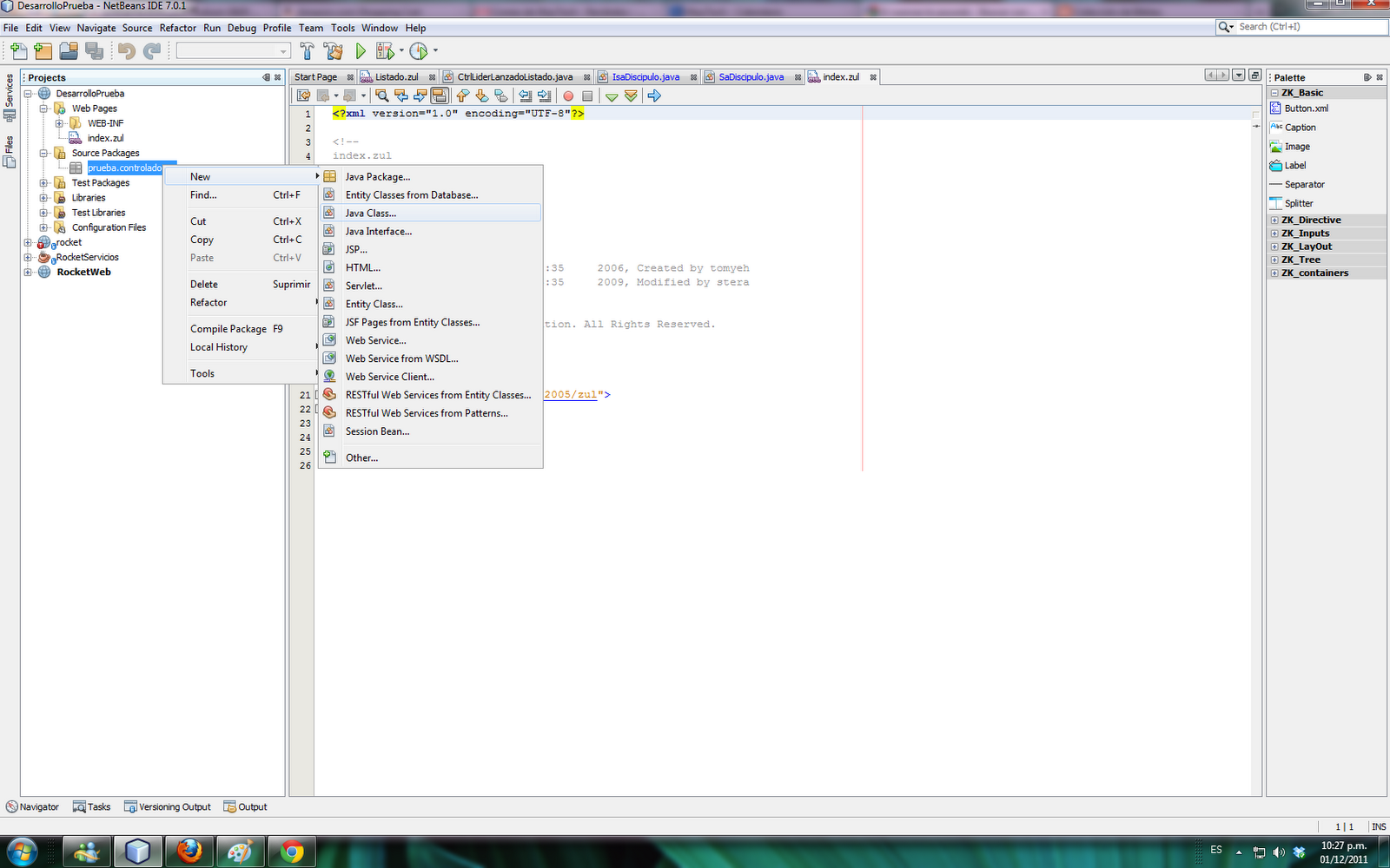 El blog del Herr: IV Parte Curso de Java+ZK-Creación de un controlador-1