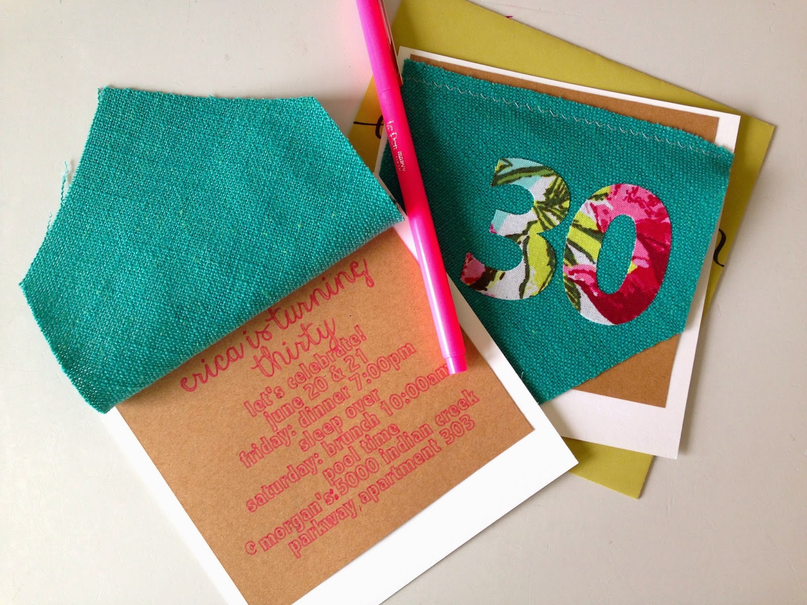 The {something} Project: Paper + Fabric {Invitations}