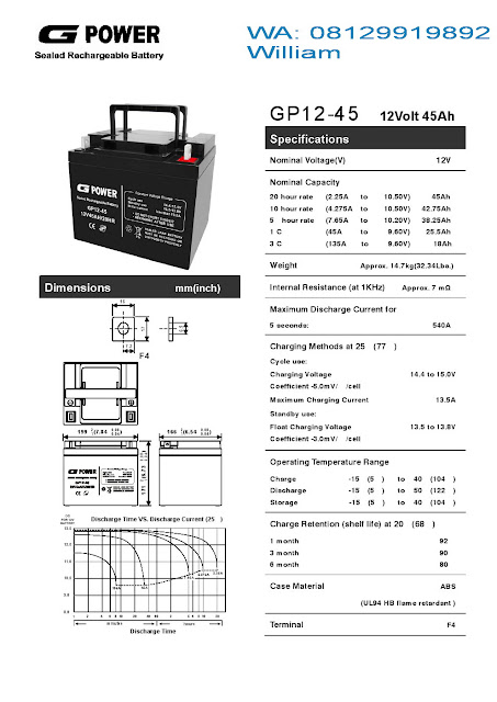 "G POWER" BATERRY UPS MURAH !!! ~ Battery Telecommunication Murah