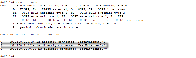 LAB 11 Static Route With Exit Interface