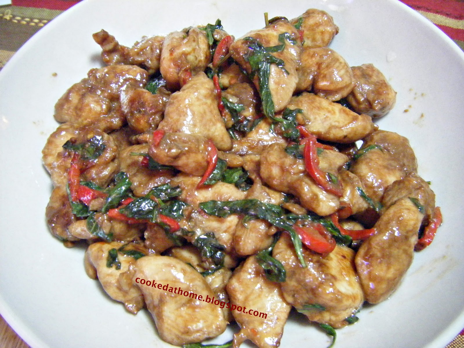 Cooking @ Home: Thai Style Basil Chicken