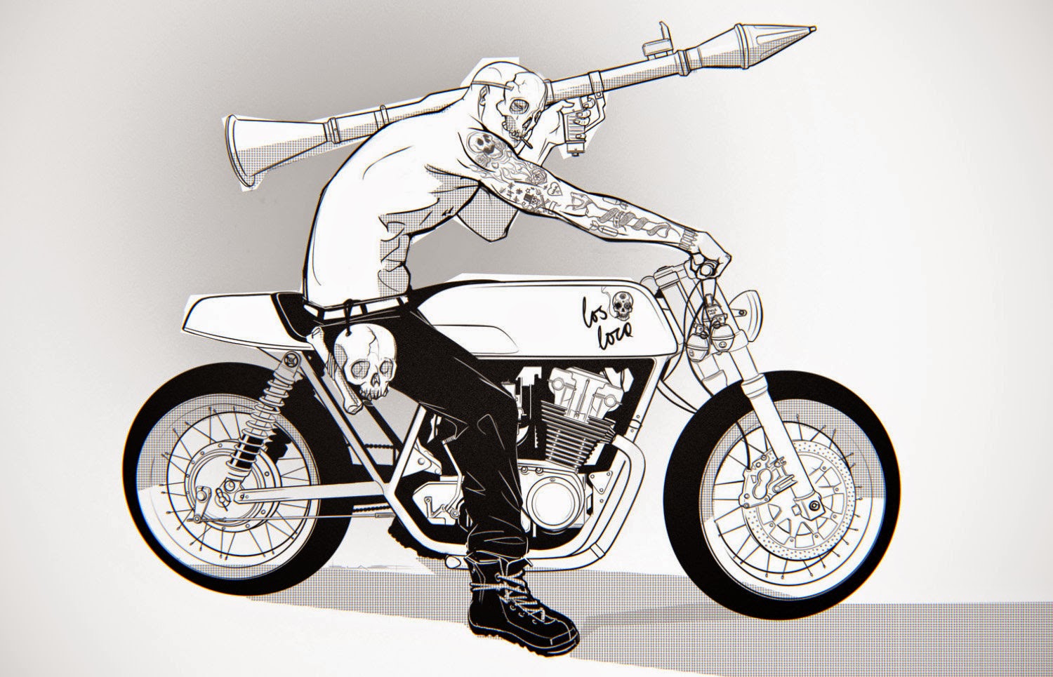 Mercenary Garage : Skullface Biker MC