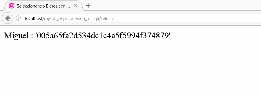 PHP OO: Seleccionando Datos a MySQL con la API MySQLi - PHP MySQL