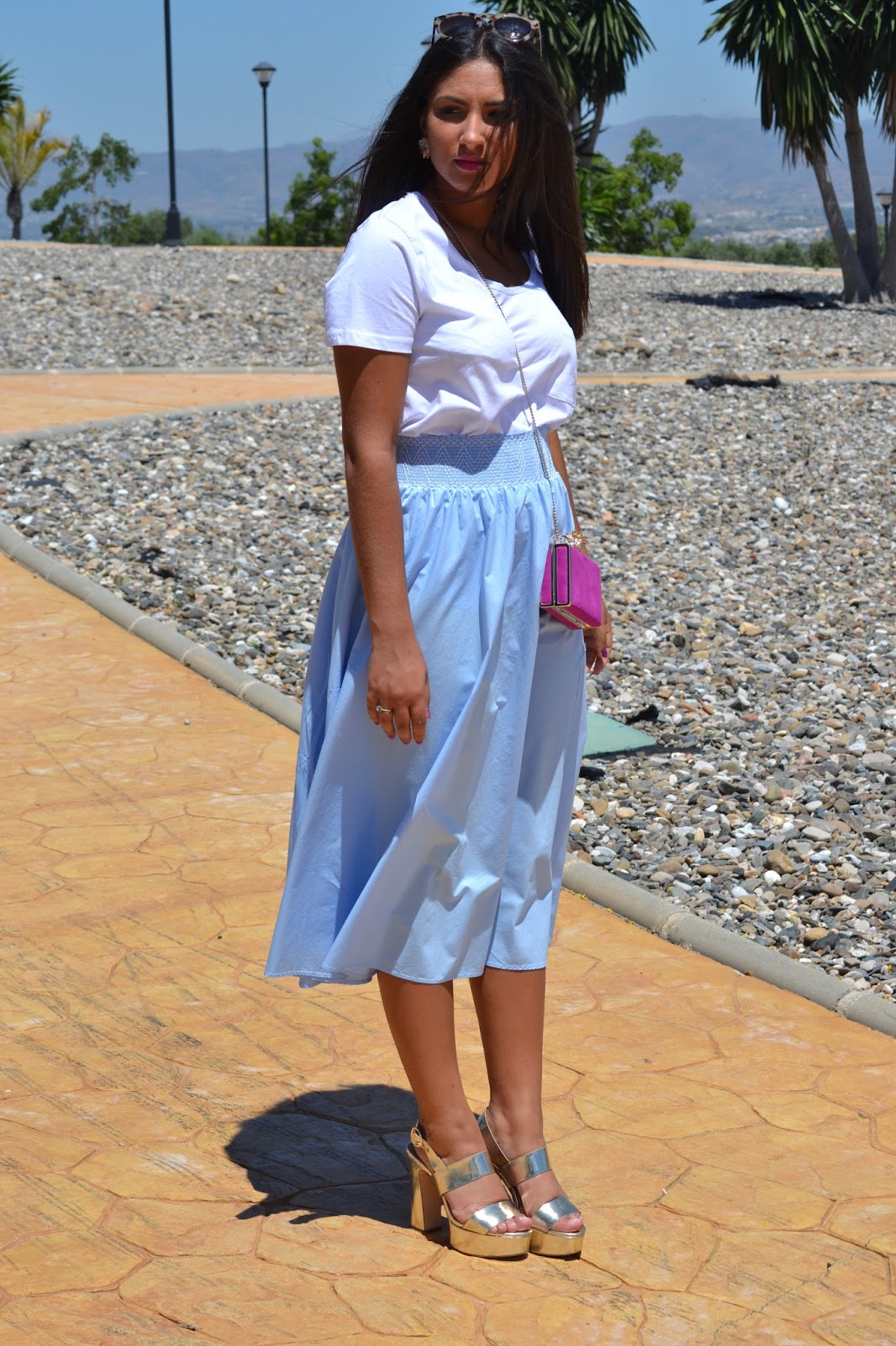 Estrella Gutiérrez: Falda popelín midi