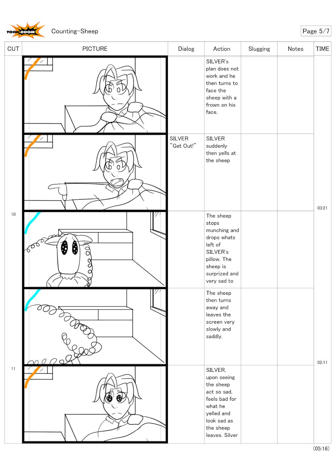 Year one animation: Storyboard formats
