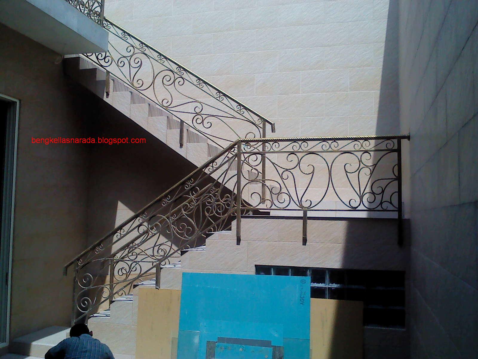 Railing tangga (besi tempa) | Bengkel las dan Canopy minimalis