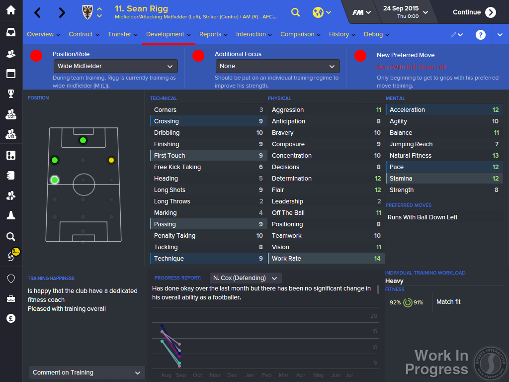 Football Manager 2016 Player Training Screen | Football Manager Blog ...