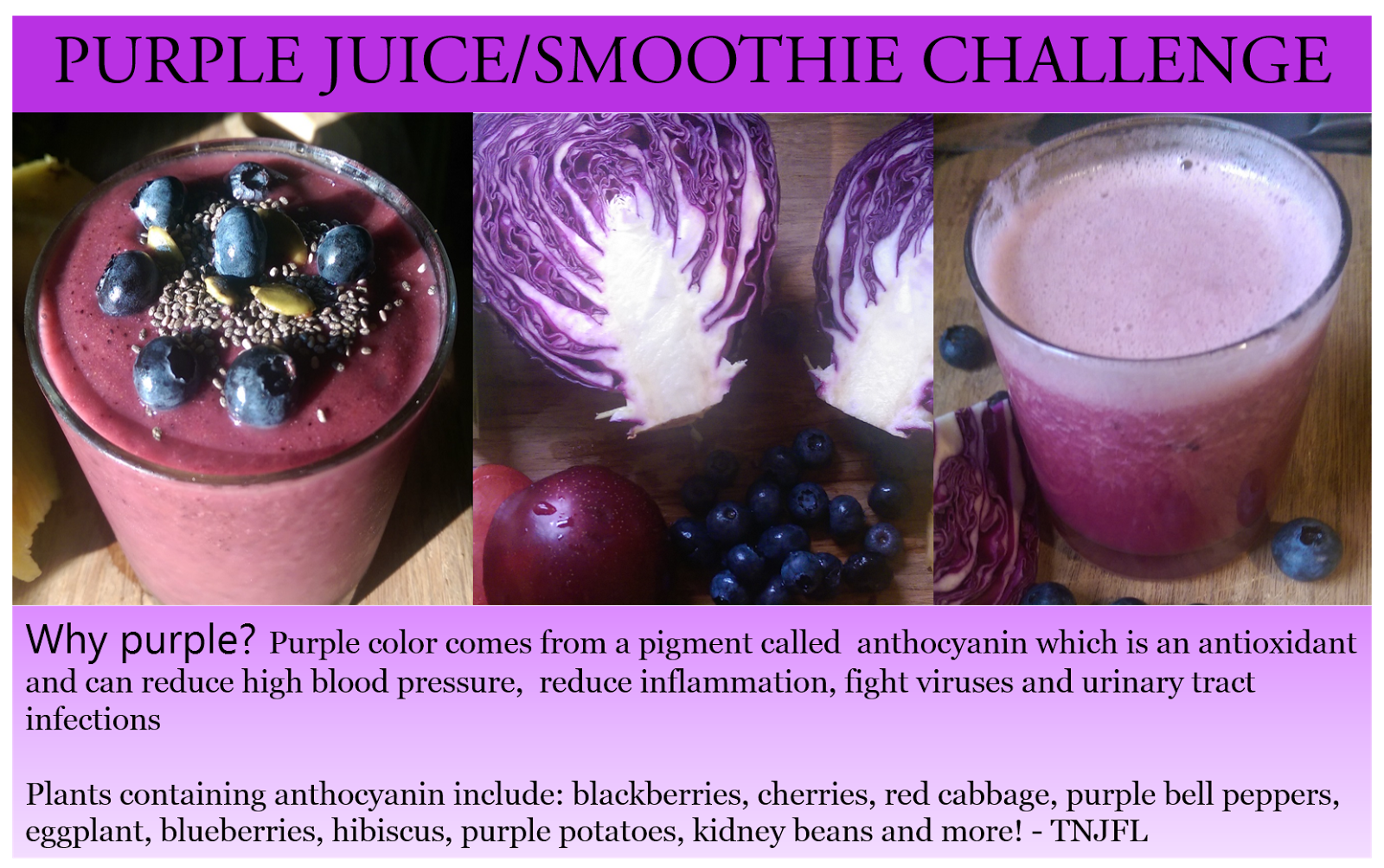 The Natural Journey For Life: The Juicing/Smoothie COLOR CHALLENGE: PURPLE
