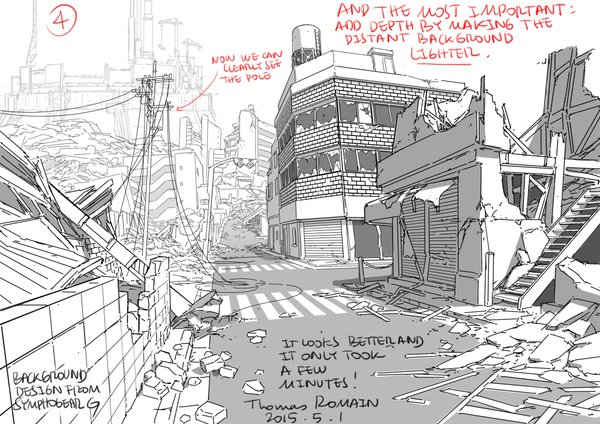 How to draw BG- by Thomas Romain