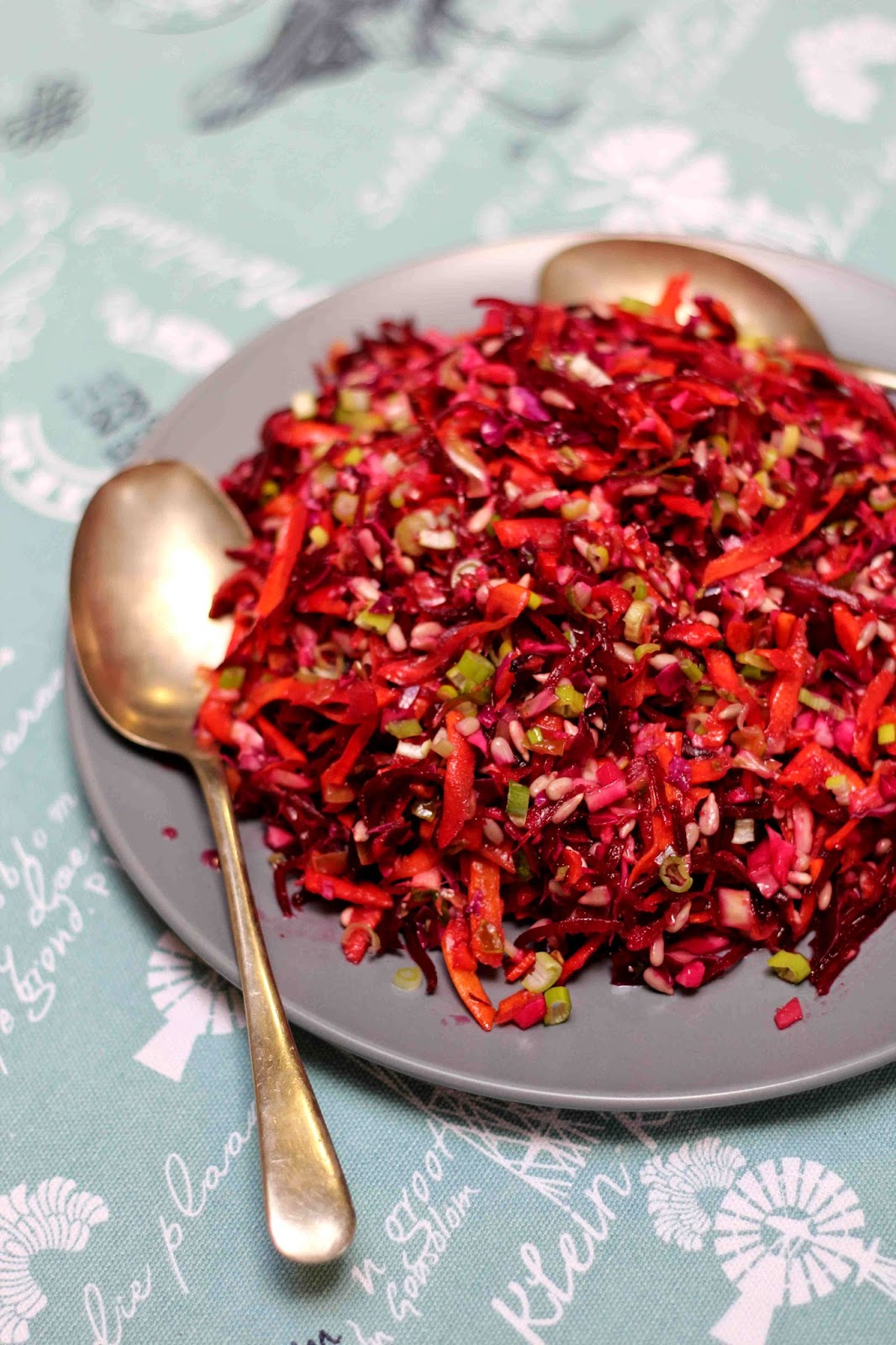UndomestiKATEd: Raw Beetroot, Carrot and Baby Cabbage Salad
