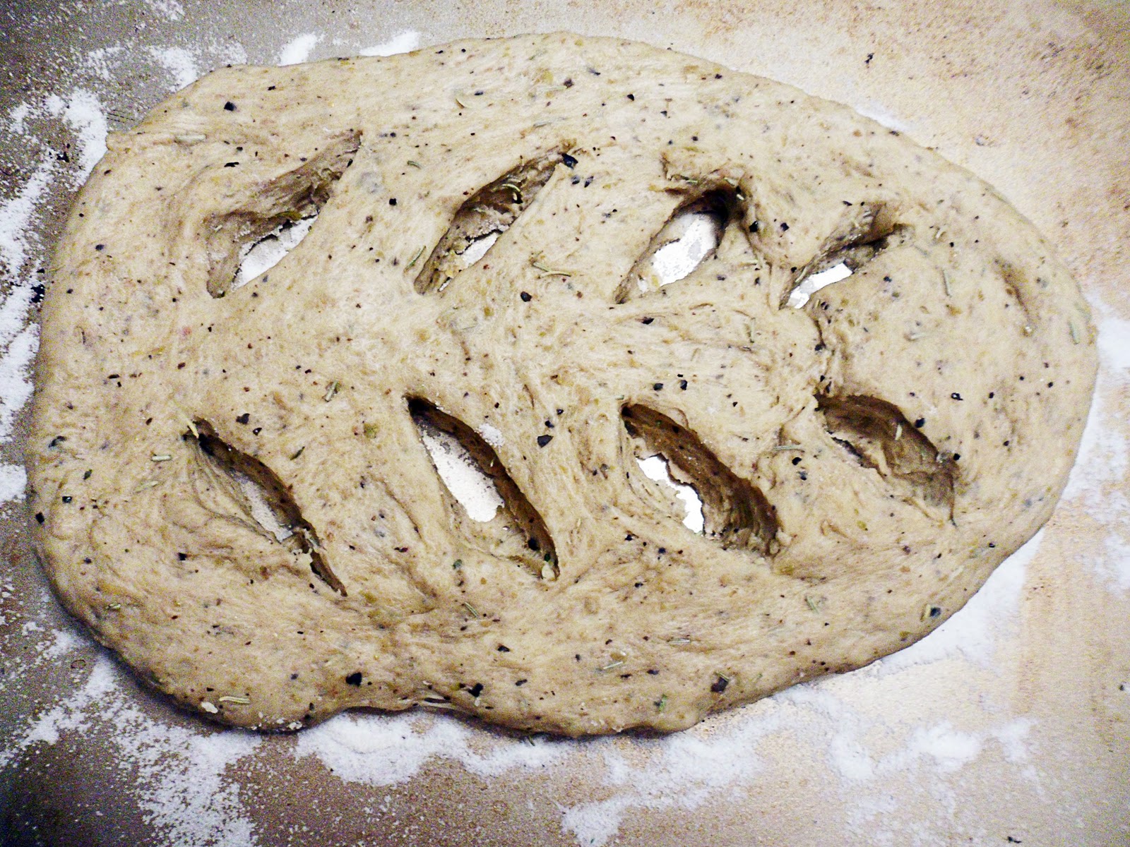 The Tomato Snob: Fougasse with olive tepenade, rosemary and lemon
