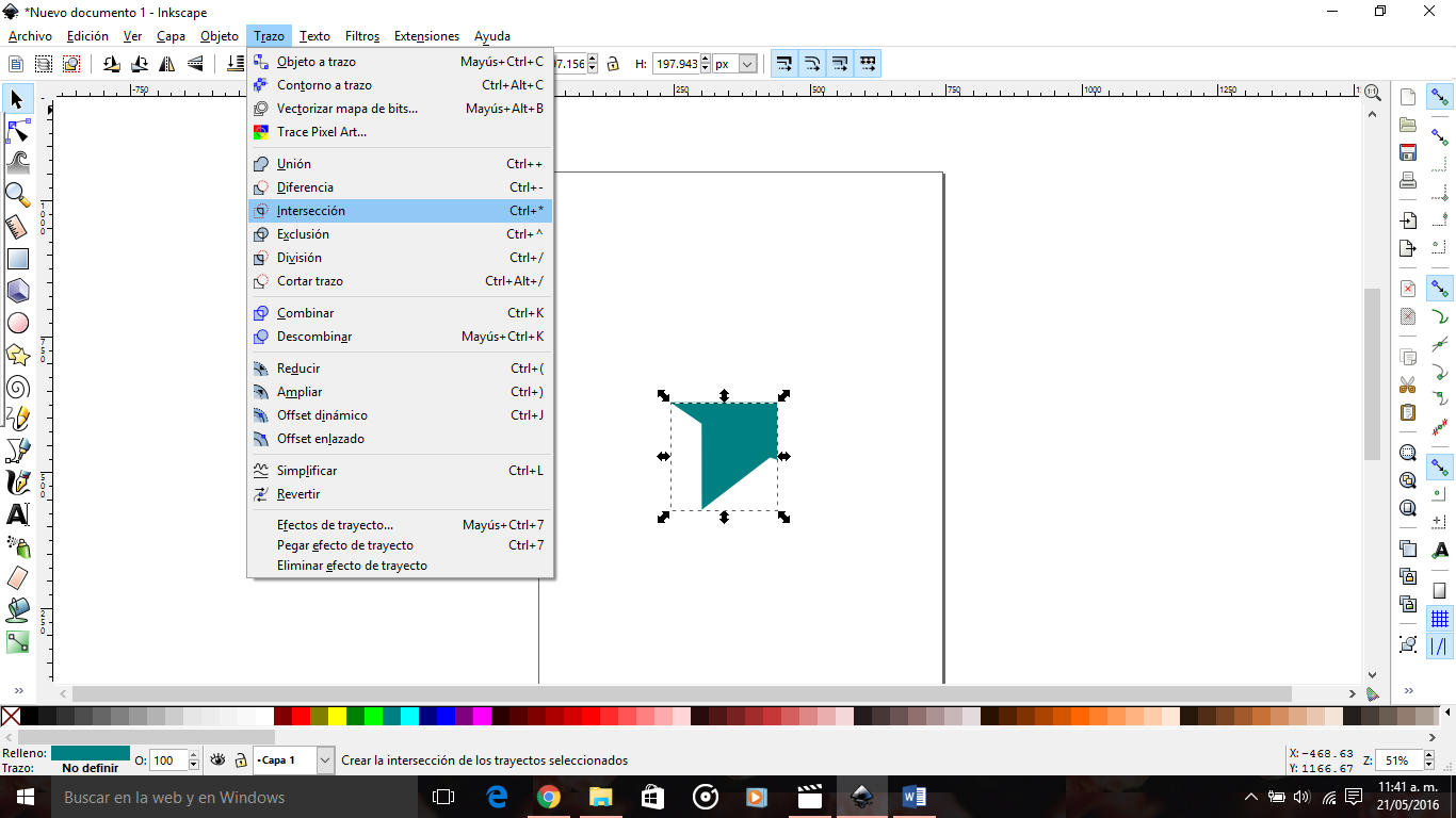 Trabajando con Inkscape: Combinar y fusionar objetos.