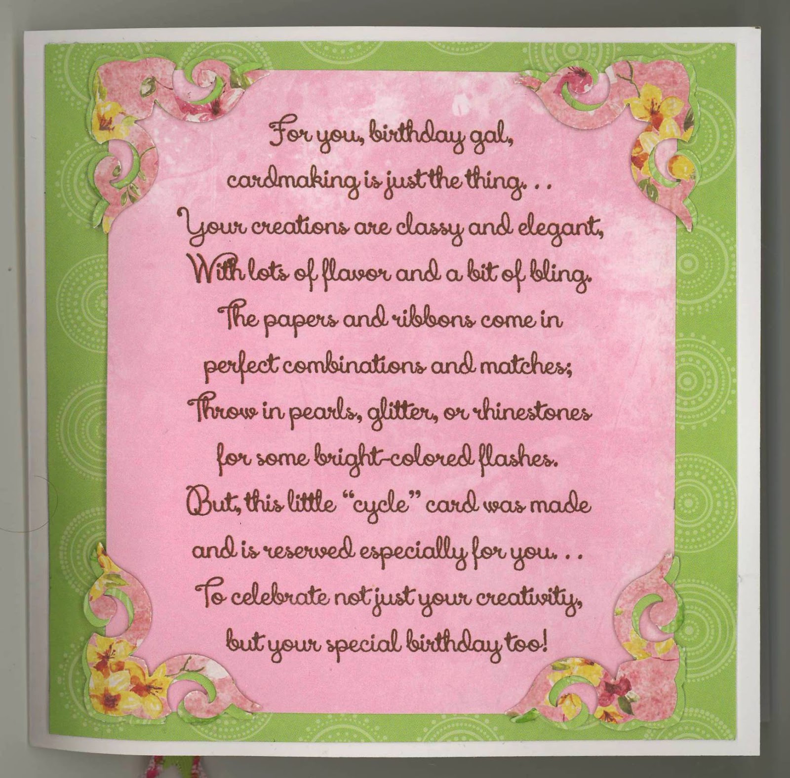 Chatterbox Creations: Birthday for Cardmaking Mentor!