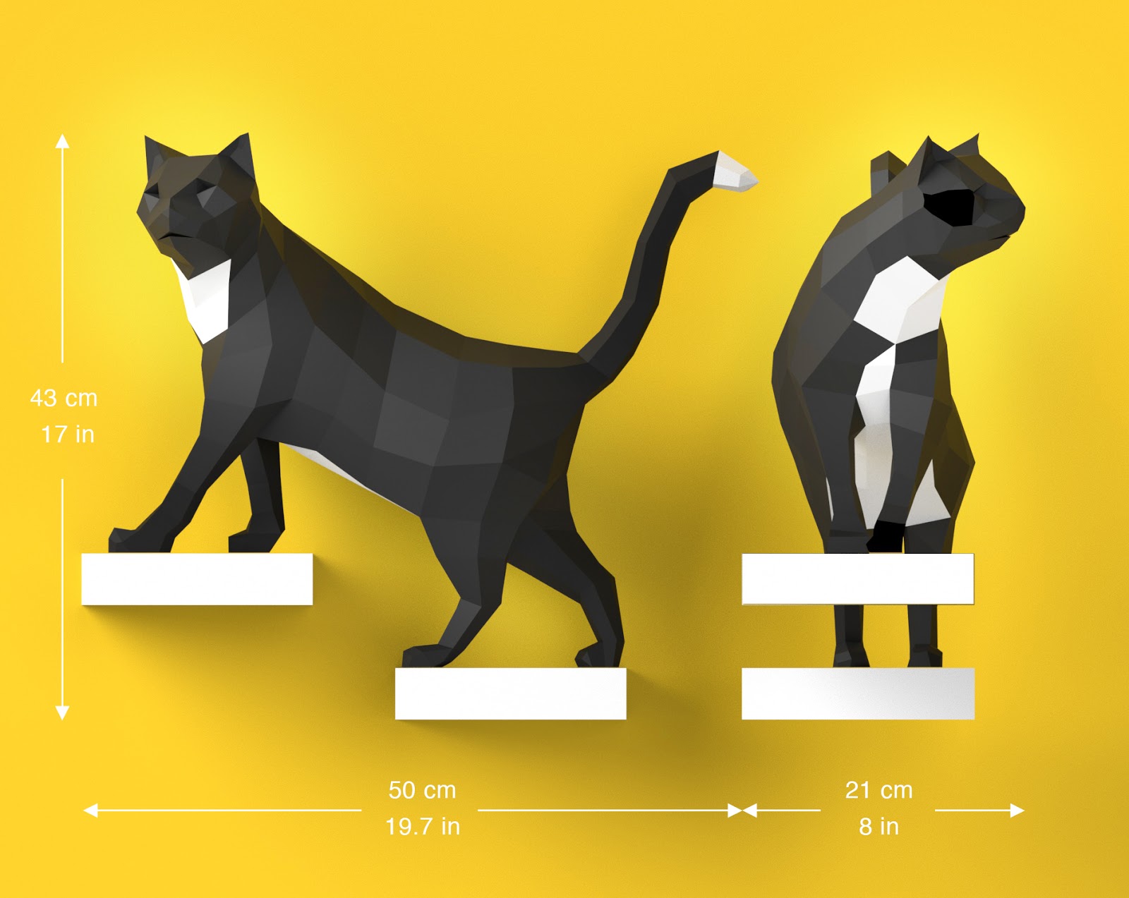 DIY CAT PAPERCRAFT PDF TEMPLATE