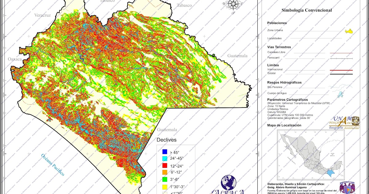 Geografía del Estado de Chiapas: Declives del Estado de Chiapas